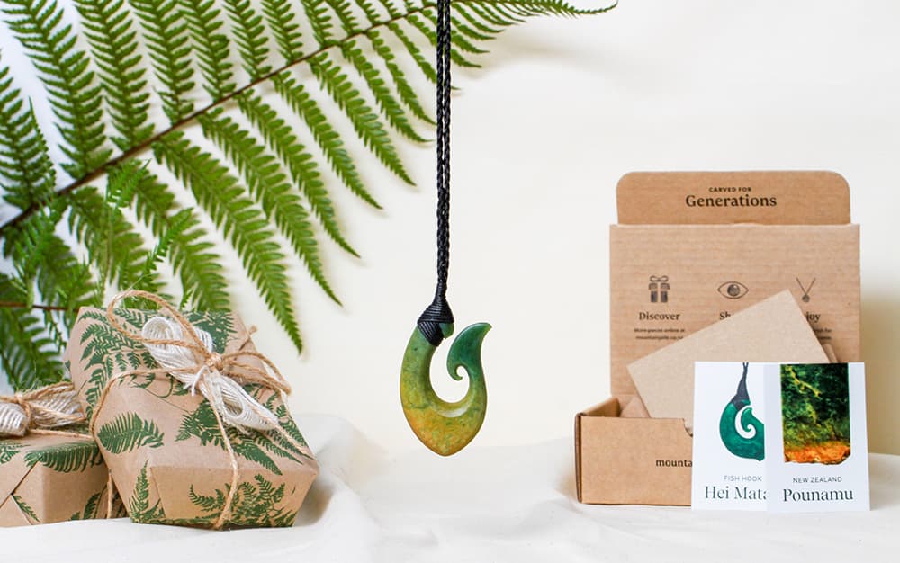 New Zealand Pounamu Triple Koru Necklace | Mountain Jade NZ